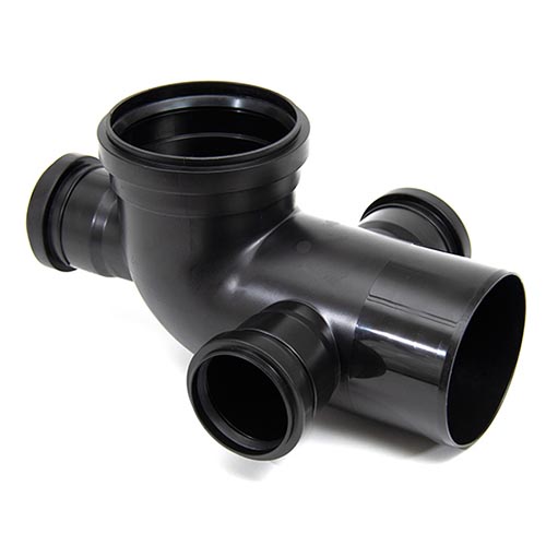 Codo con 3 acometidas ortogonales 110-63mm - Anilco